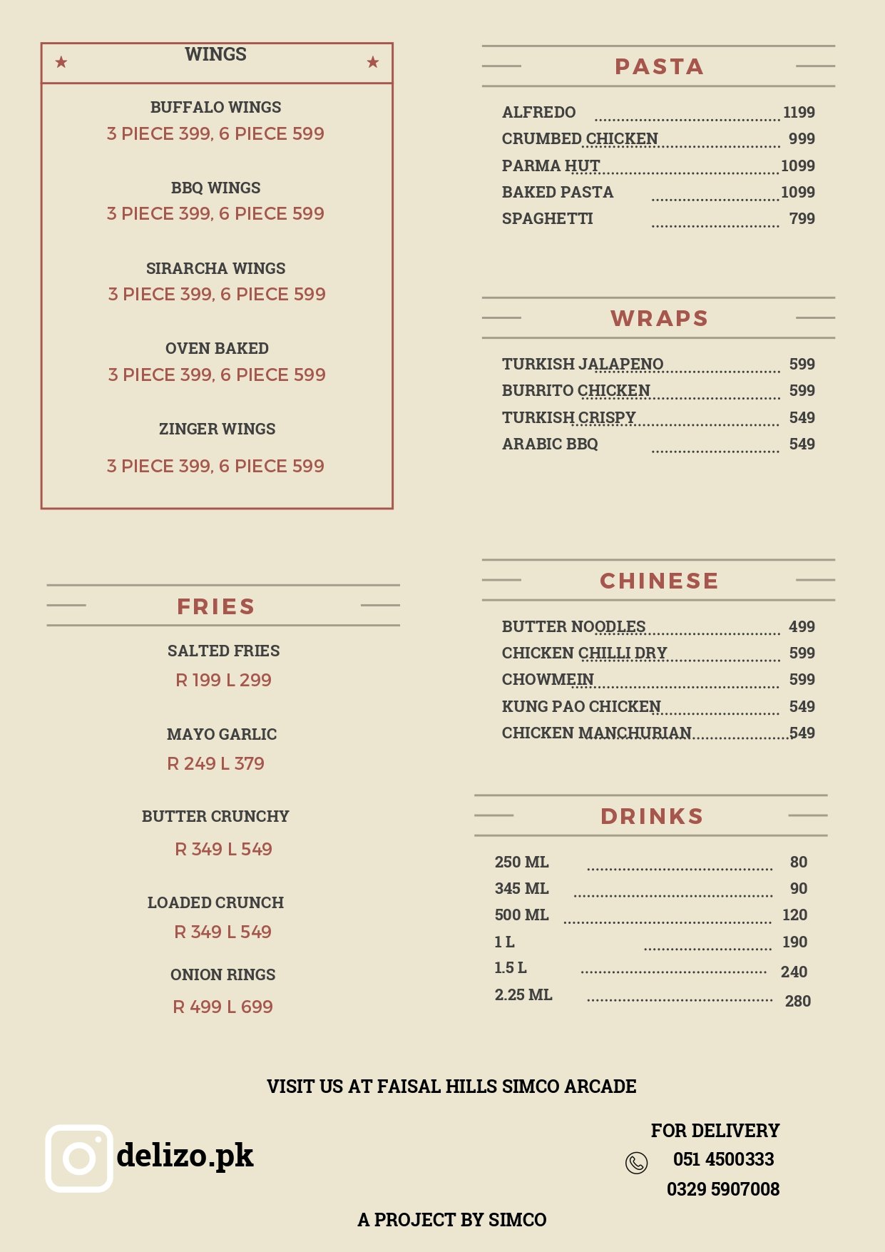 Menu & Deals – Delizo Cafe & Resto